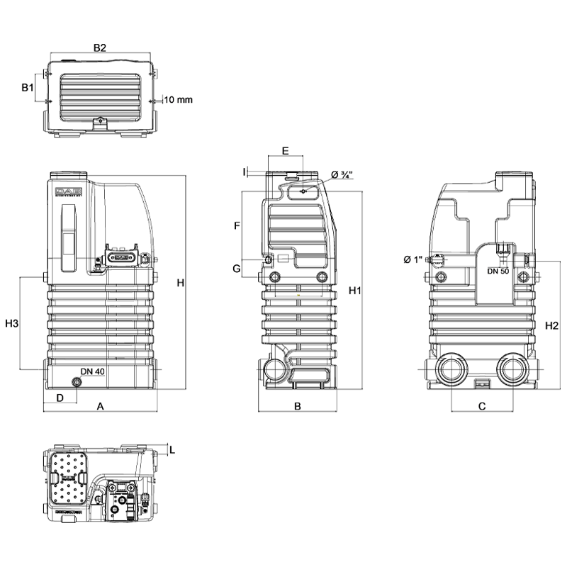 DAB ESYTANK Mini 500 Litre Water Storage Tank | Complete Pump Supplies