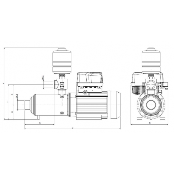 EBARA 1GPE MATRIX 10-4T/1.5 ESPM Single Pump Booster Set | Complete ...