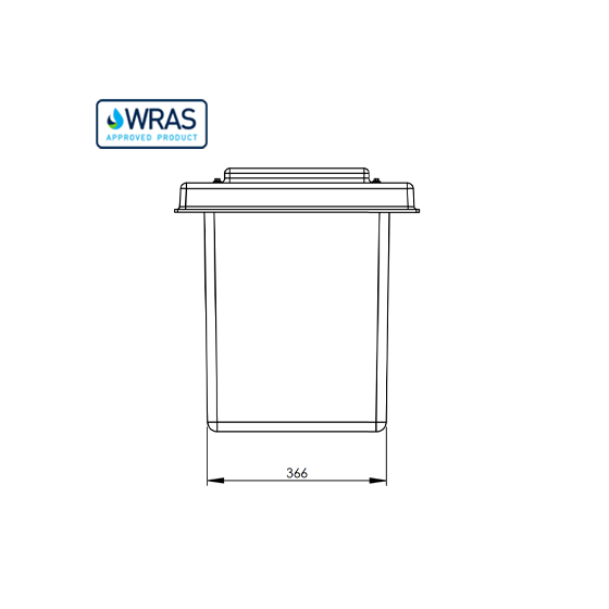 90 Litre GRP One Piece Water Tank (Insulated) | Complete Pump Supplies