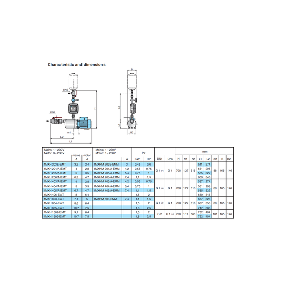 Calpeda 1MXH 1602-EMT-8 Easymat Single Pump Booster Set | Complete Pump ...