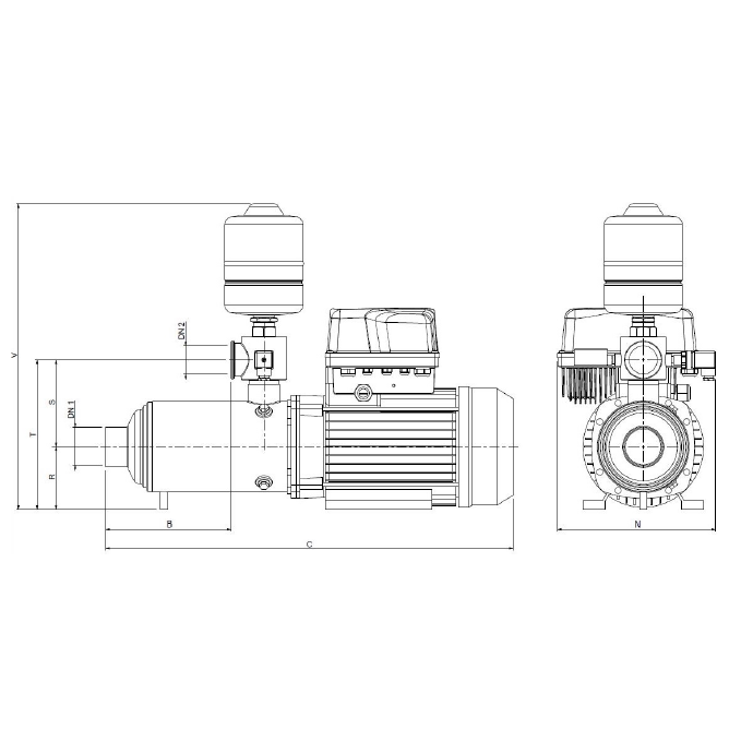 EBARA 1GPE MATRIX 5-5T/1.3 ESPM Single Pump Booster Set | Complete Pump ...