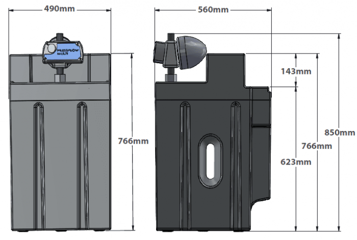 Pedrollo Powertank 125ltr Compact Variable Speed - Low Water Pressure ...